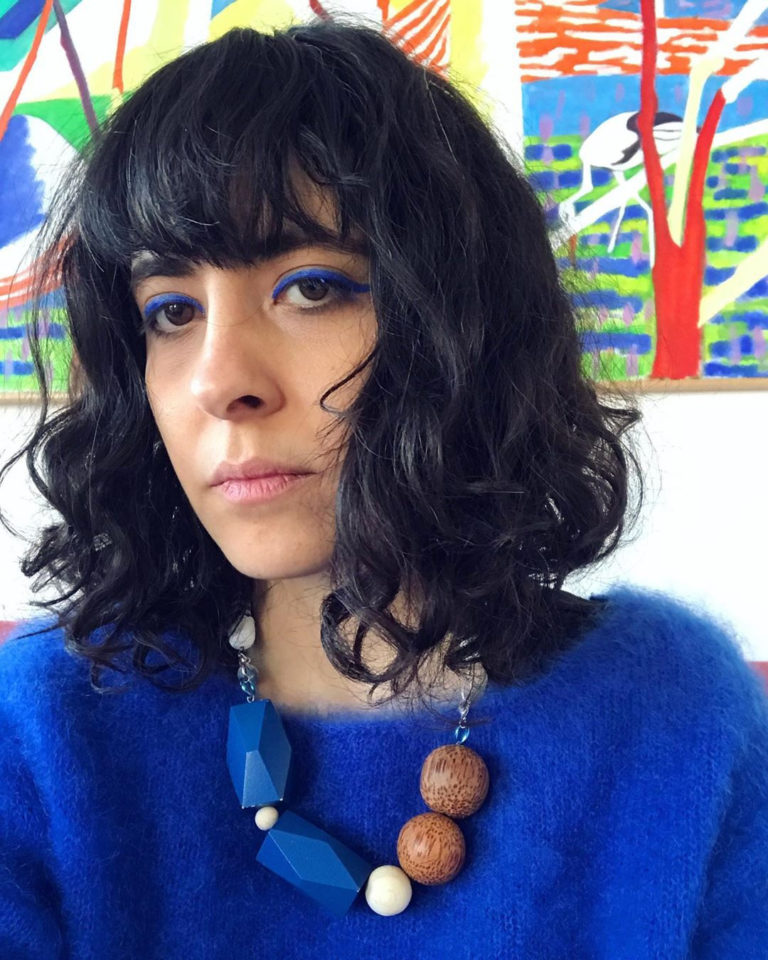 My blue rope necklace feature on Sara Emami - pop-a-porter